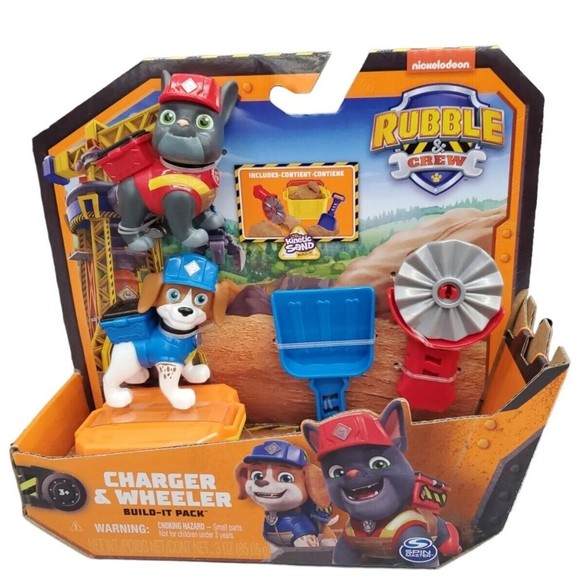 Toys | Paw Patrol Rubble Crew Charger Wheeler Buildit Pack Kinetic Sand ...